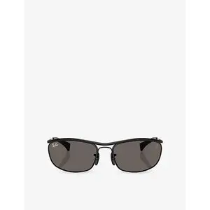Ray-ban Scuderia Ferrari Oval-frame Metal Sunglasses - Black