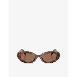 Dolce & Gabbana Oval Frame Sunglasses - Brown