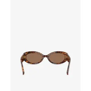 Dolce & Gabbana Oval Frame Sunglasses - Brown