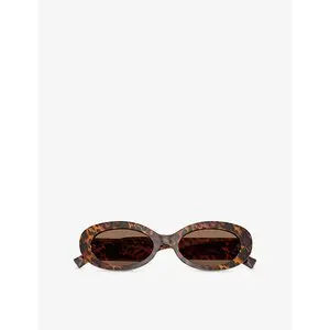 Dolce & Gabbana Oval Frame Sunglasses - Brown