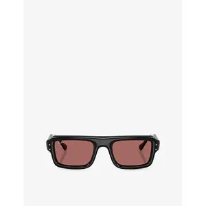 Ray-ban Rb4954 Rectangle Frame Nylon Sunglasses - Black