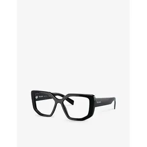 Prada Irregular Acetate Eyeglasses - Black