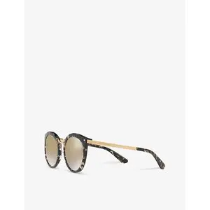 Dolce & Gabbana Round Frame Tortoiseshell Acetate Sunglasses