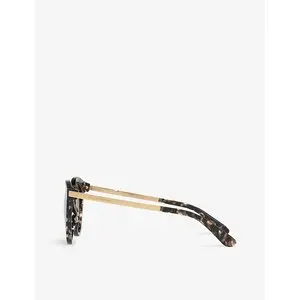 Dolce & Gabbana Round Frame Tortoiseshell Acetate Sunglasses