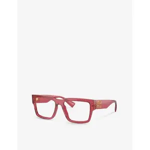 Miu Miu Mu 02xv Rectangle Acetate Eyeglasses