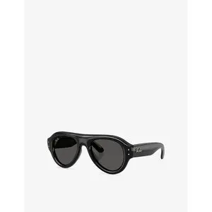 Ray-ban Aviator-frame Acetate Sunglasses - Black