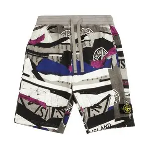 Stone Island Fleece Shorts 'periwinkle - Blue