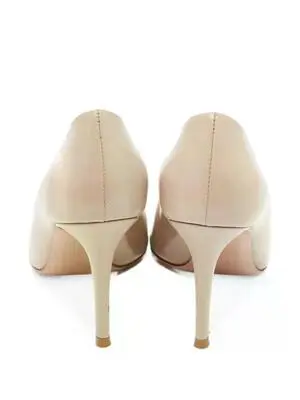 GIANVITO ROSSI Beige Leather Stiletto Heel Pumps