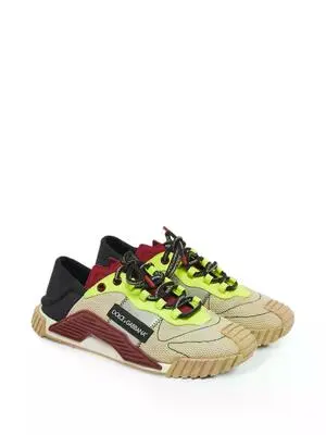 Dolce & Gabbana Beige Mesh Panel Sneakers