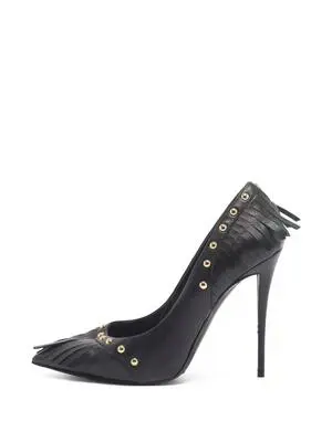 GIUSEPPE ZANOTTI Studded Fringed Heeled Pumps