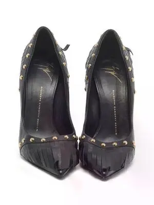 GIUSEPPE ZANOTTI Studded Fringed Heeled Pumps