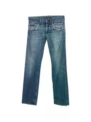 Dolce & Gabbana Distressed Slim-fit Jeans - Blue
