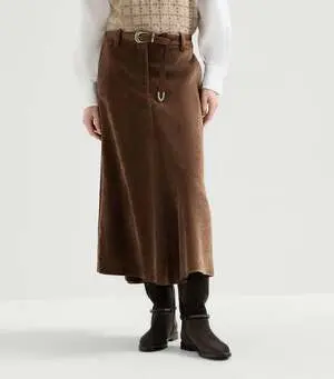 Brunello Cucinelli Corduroy Maxi Skirt