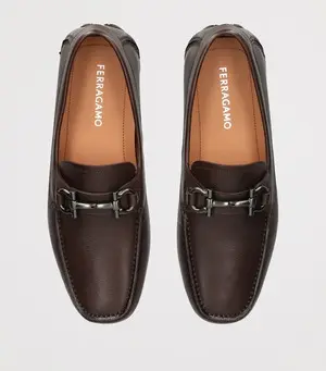 FERRAGAMO Leather Parigi Driving Shoes