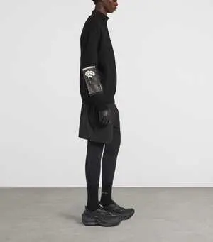 Balenciaga Wool Zip-up Jacket With Graphic And Floral Patch
