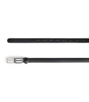 Balenciaga Bb Logo Leather Belt - Black