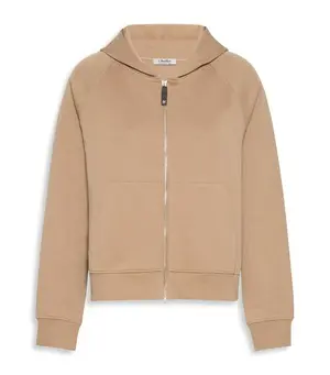 Max Mara Zip-through Hoodie With Embroidered Logo