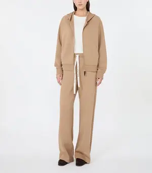 Max Mara Zip-through Hoodie With Embroidered Logo