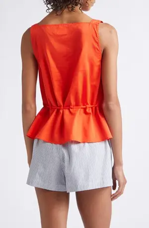 LESET Yoko Drawstring Sleeveless Top