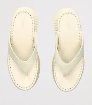 Chloé Leather Platform Thong Sandals