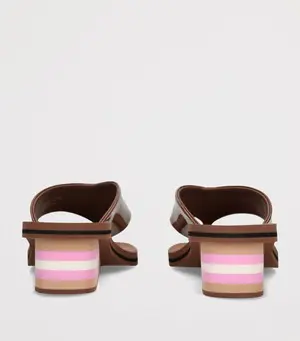 Chloé Striped Wedge Thong Sandals