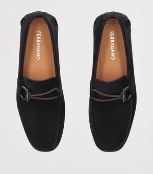 FERRAGAMO Nubuck Front 4 Driving Shoes