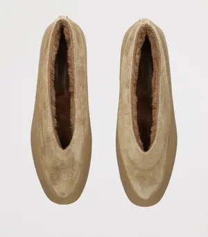 Le Monde Beryl Suede Shearling Lined Flats