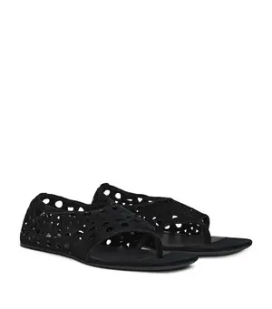 Alaïa Vienne Suede Thong Sandals