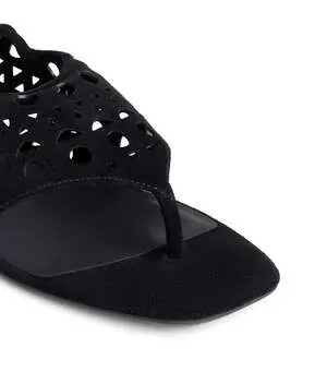 Alaïa Vienne Suede Thong Sandals