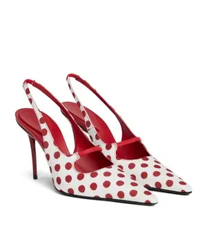 Alaïa Polka-dot Slingback Pumps