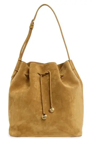 LIFFNER Charm Suede Bucket Bag - Sand