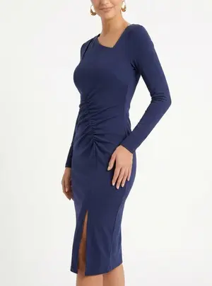 Rachel Rachel Roy Long Sleeve Asymmetrical Midi Dress
