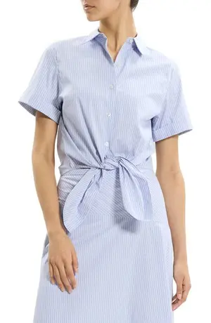 Theory Front Tie Button-up Shirt