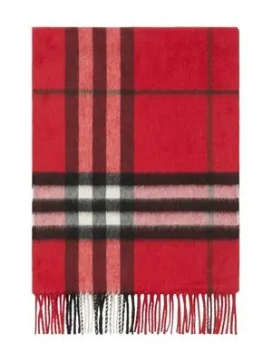 Burberry Giant Check Cashmere Scarf - Red