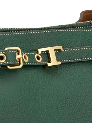 TOD'S Leather Mini Handbag With T-timeless Accessory - Green