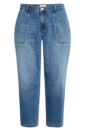 Kut From The Kloth Ashton High Waist Crop Barrel Jeans