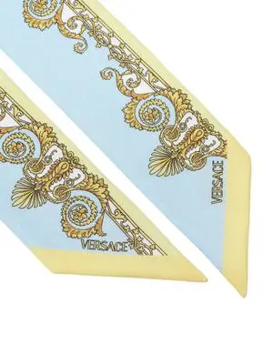 Versace Barocco-print Silk Twill Lavallière