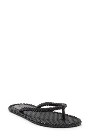 BRIZZA Braided Jelly Flip Flop - Black