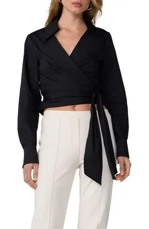 Diane Von Furstenberg Perfect Wrap Top - Black