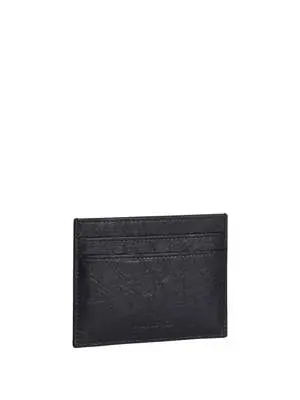 Balenciaga Le City Card Holder In Arena Lambskin - Black