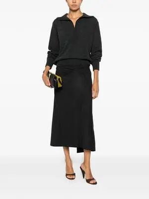 Victoria Beckham Genevieve Wool & Cashmere Blend Polo Collar Jumper