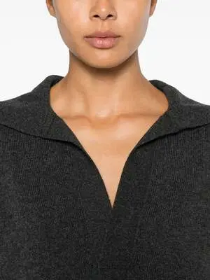 Victoria Beckham Genevieve Wool & Cashmere Blend Polo Collar Jumper