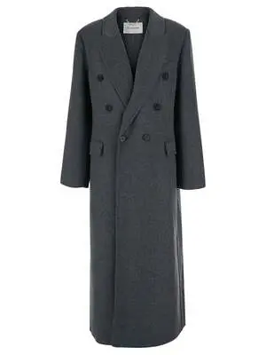 Victoria Beckham Double Faced Overcoat - Gray