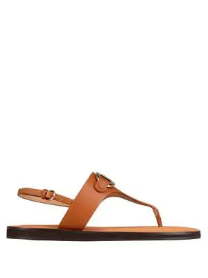 FERRAGAMO Siriana Flat Thong Sandals - Brown