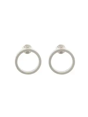 MAISON MARGIELA Number Ref Hoop Earrings - Silver
