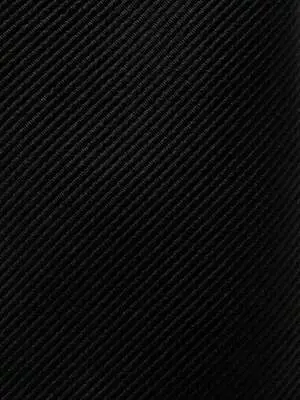 Saint Laurent Signature Evening" Skinny Tie In Silk Grosgrain - Black