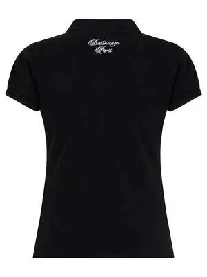 Balenciaga Fitted Polo With Logo Embroidery
