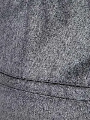 Brunello Cucinelli Wool Flannel Leisure Fit Trousers With Double Pleats - Gray