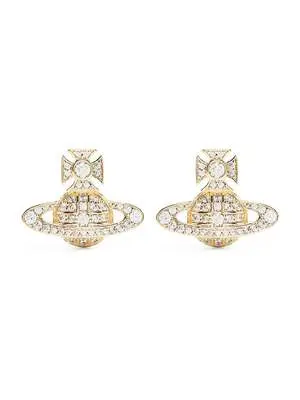 VIVIENNE WESTWOOD Carmela Bas Relief Earrings - Silver