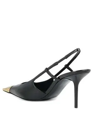 Saint Laurent Jeanne 75 Slingback Pumps In Smooth Leather
